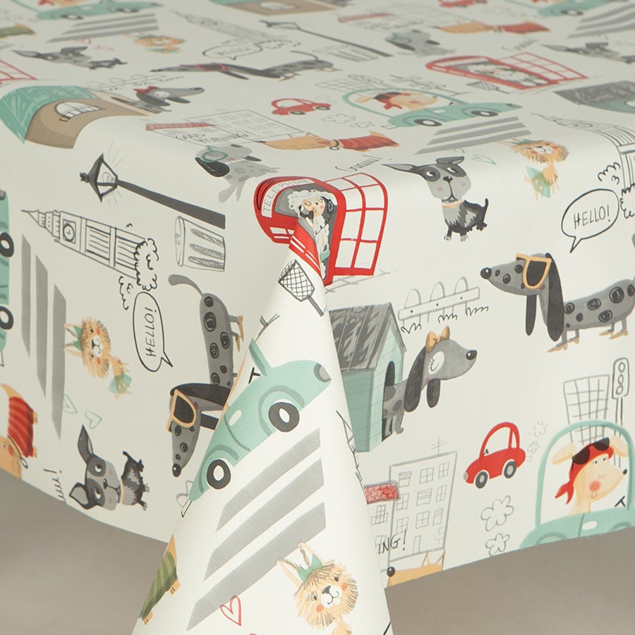 PVC Tablecloth Children Designs 2 Colourful Fun Multiple | Etsy UK