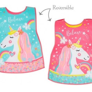 Children Wipe Clean Tabards PVC Messy Play Children Boys Girls Apron ...