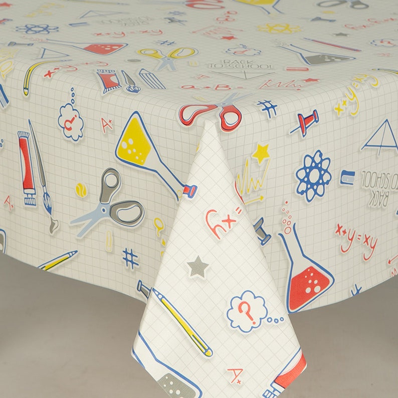 PVC Tablecloth Children Designs 2 Colourful Fun Multiple | Etsy UK