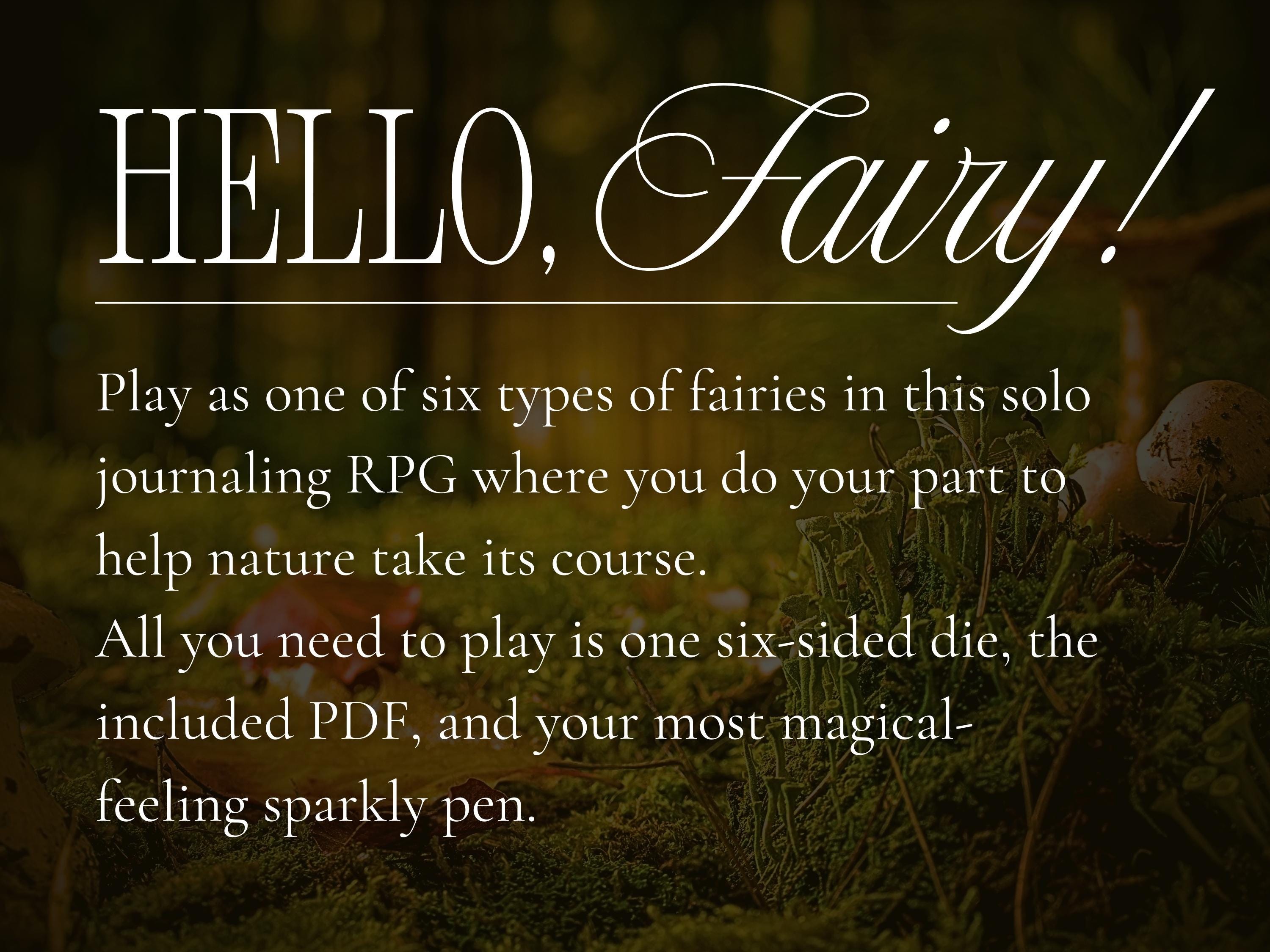Fairy Journaling RPG: Solo Roleplay Game (printable PDF) - Etsy