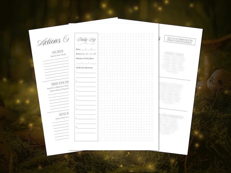 Fairy Journaling RPG: Solo Roleplay Game (printable PDF) - Etsy