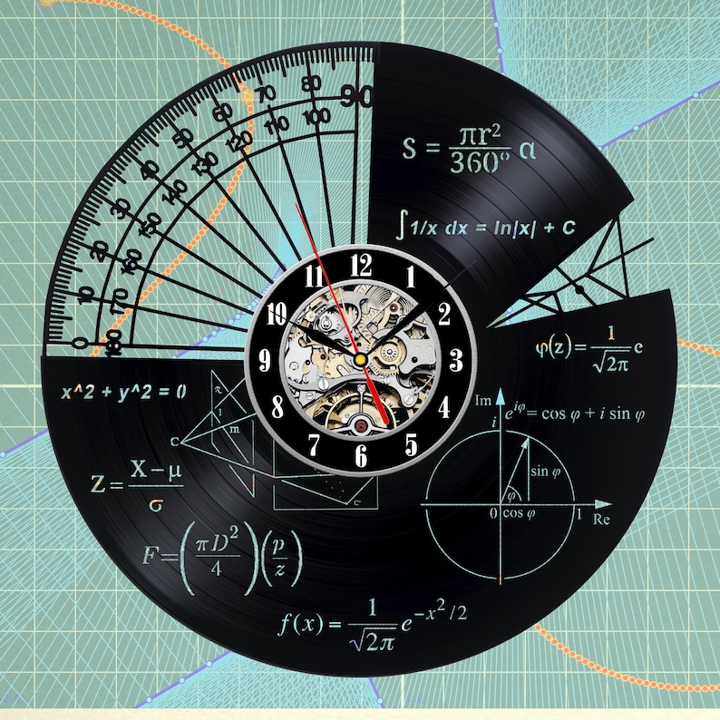 Math Teacher Wall Clock, Art Decor Prints, Gift for Christmas for a Boy ...