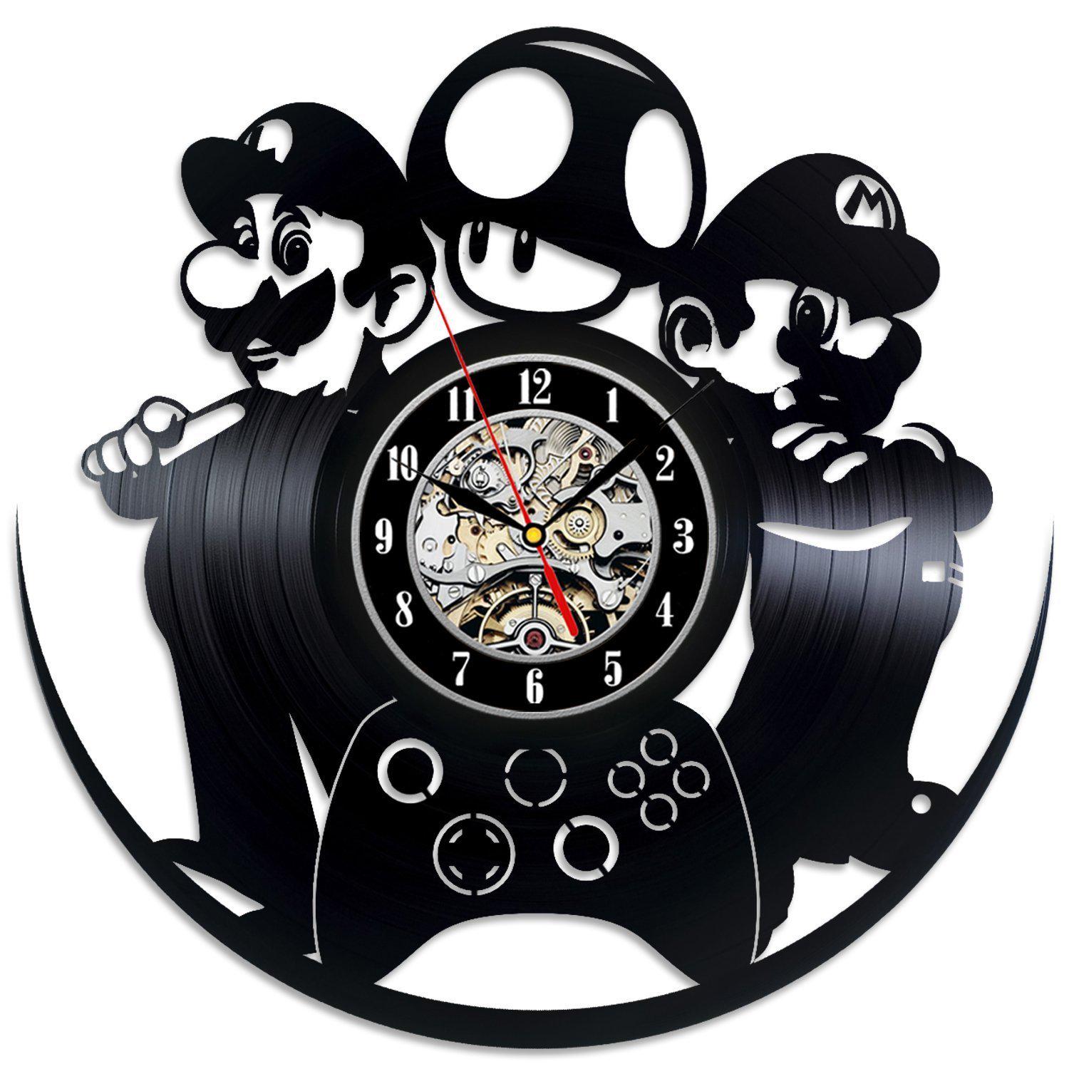Mario Bros Wall Clock, Art Decor Prints, Gift for Christmas for a Boy ...