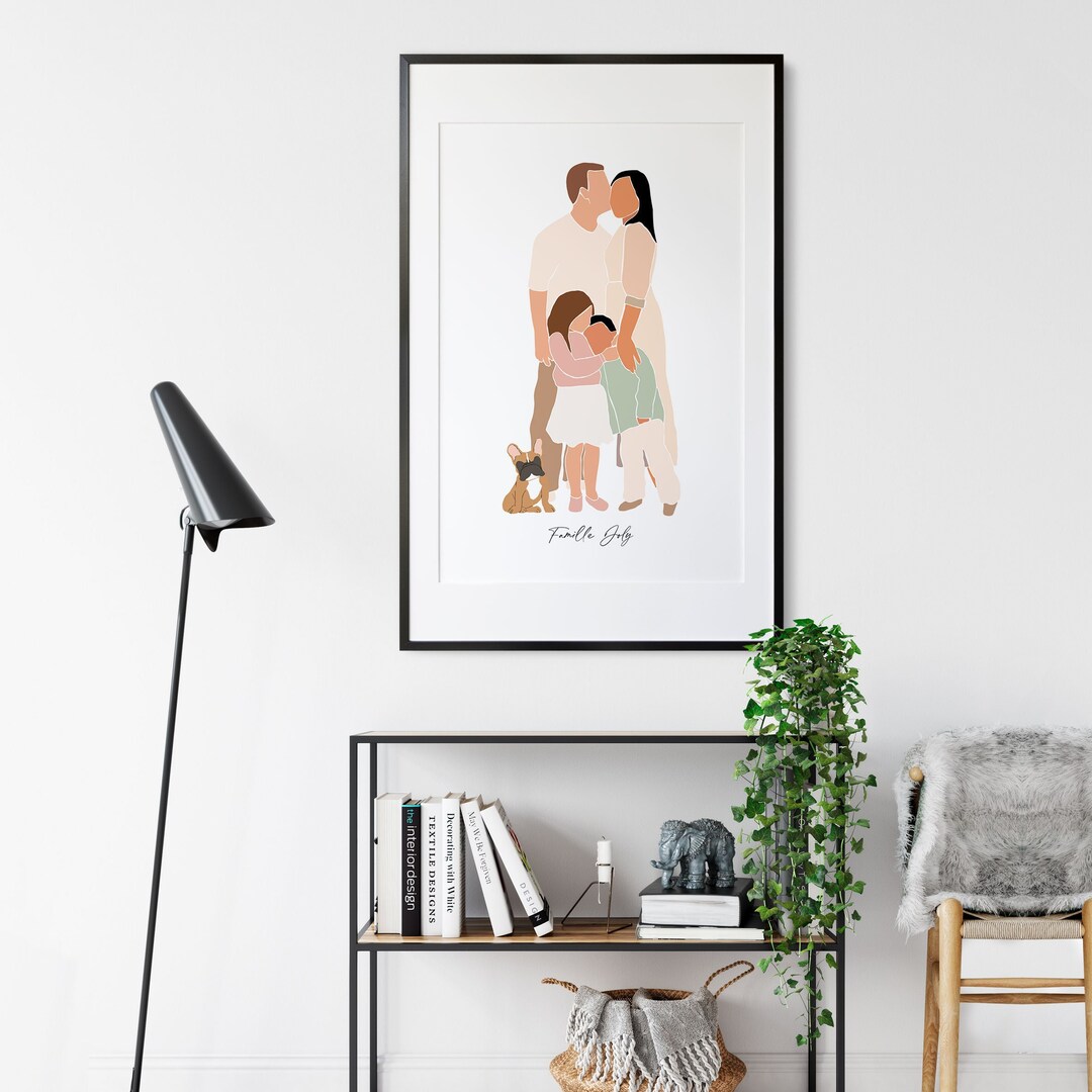 Personalized Family Portrait for an Original Gift Tailor-made - Etsy
