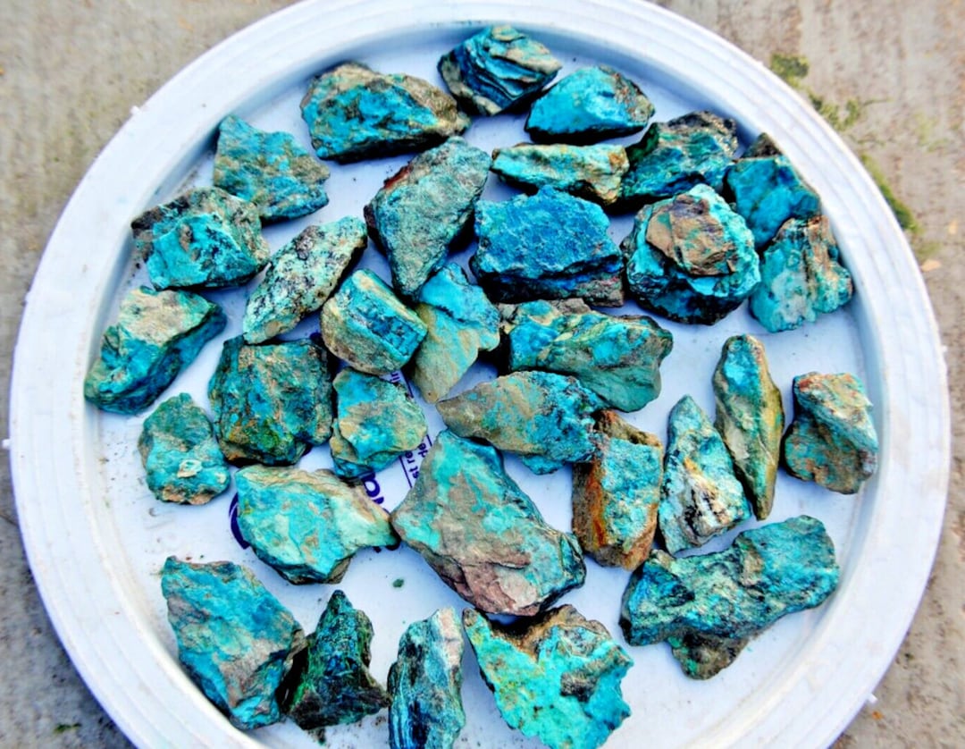 Raw Chrysocolla Stone From Peru - Rough Chrysocolla - Raw Stones ...