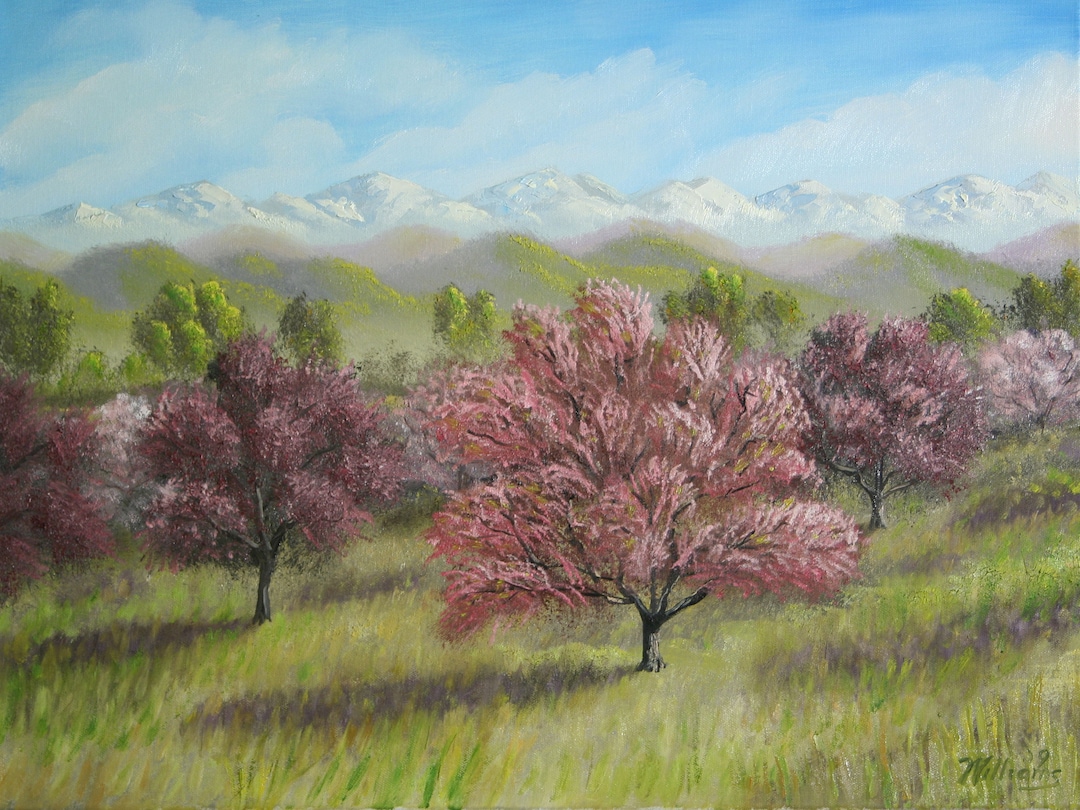 Almond Tree Art - Almond Orchard Blossom - Almond Grove Wall Art ...