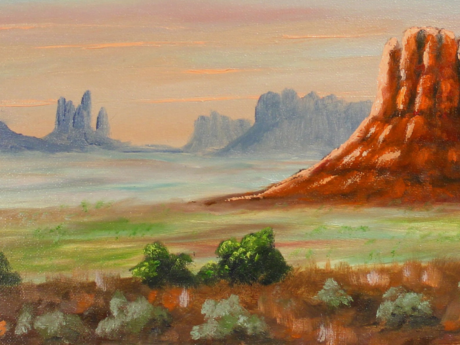 ORIGINAL Monument Valley Wall Art - Arizona Artwork - Arizona Mountain ...