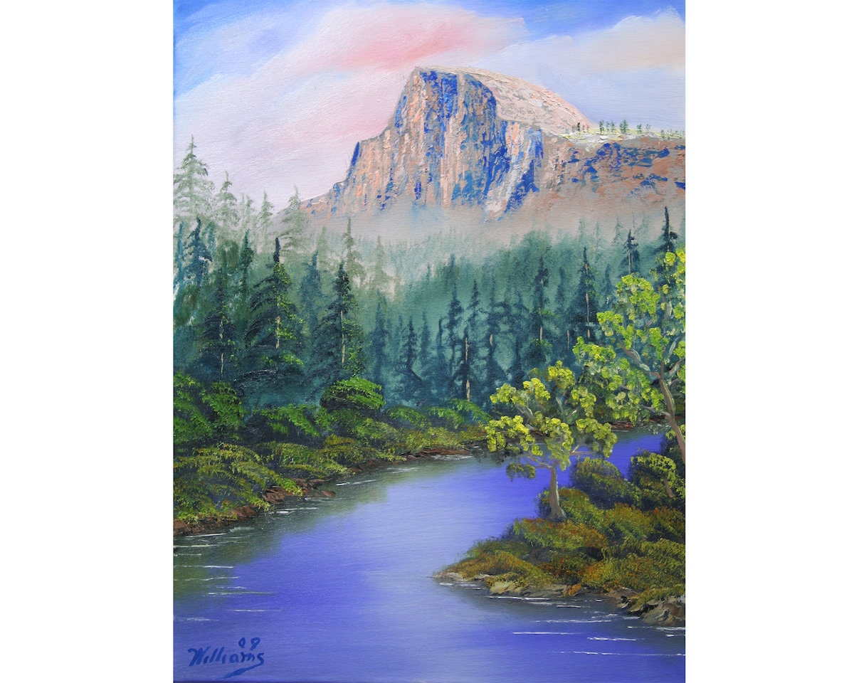 Yosemite National Park Art - Half Dome Painting - Yosemite Valley Wall ...