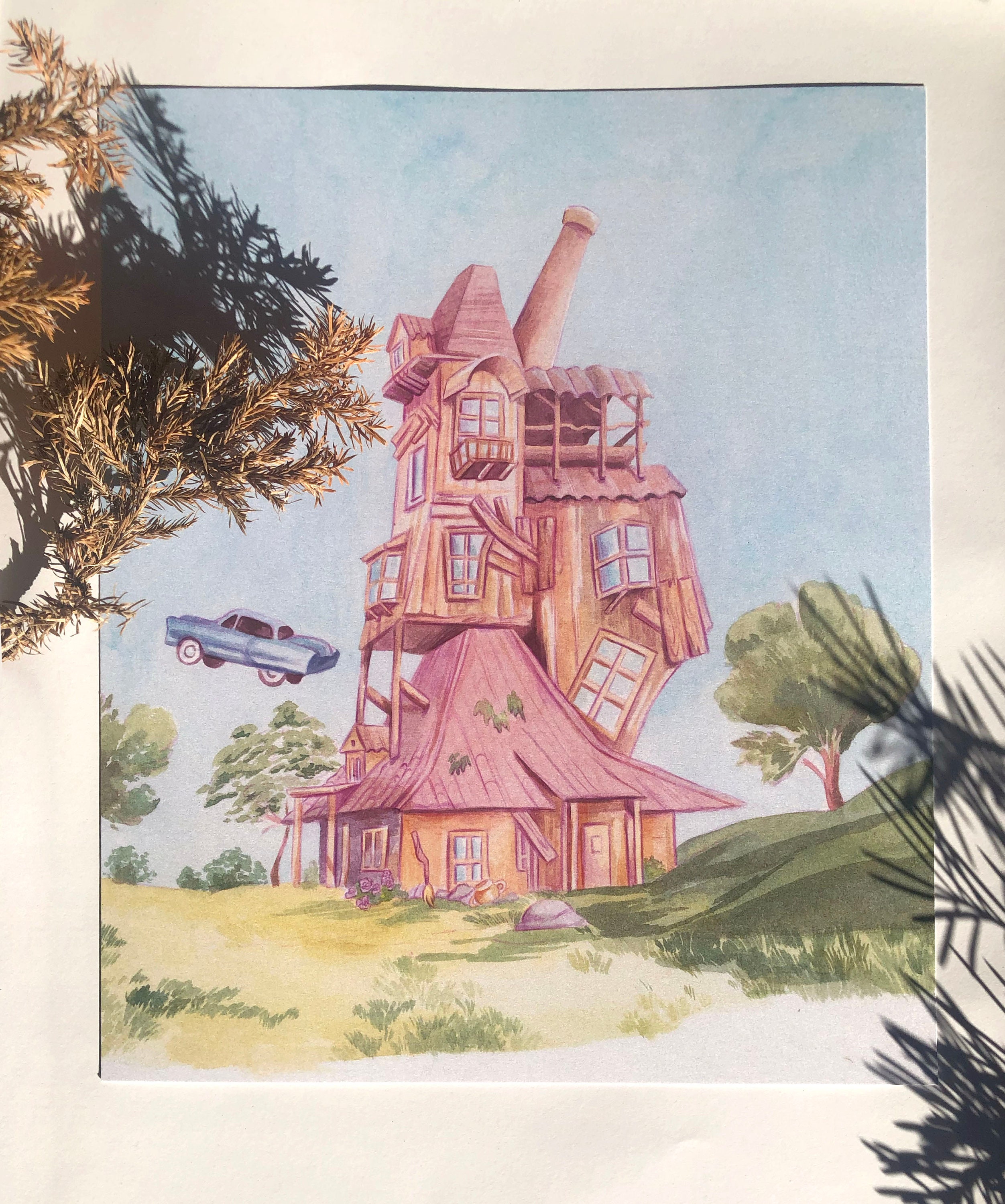 Harry Potter Art Print the Burrow Fanart Lamina La Madriguera - Etsy ...