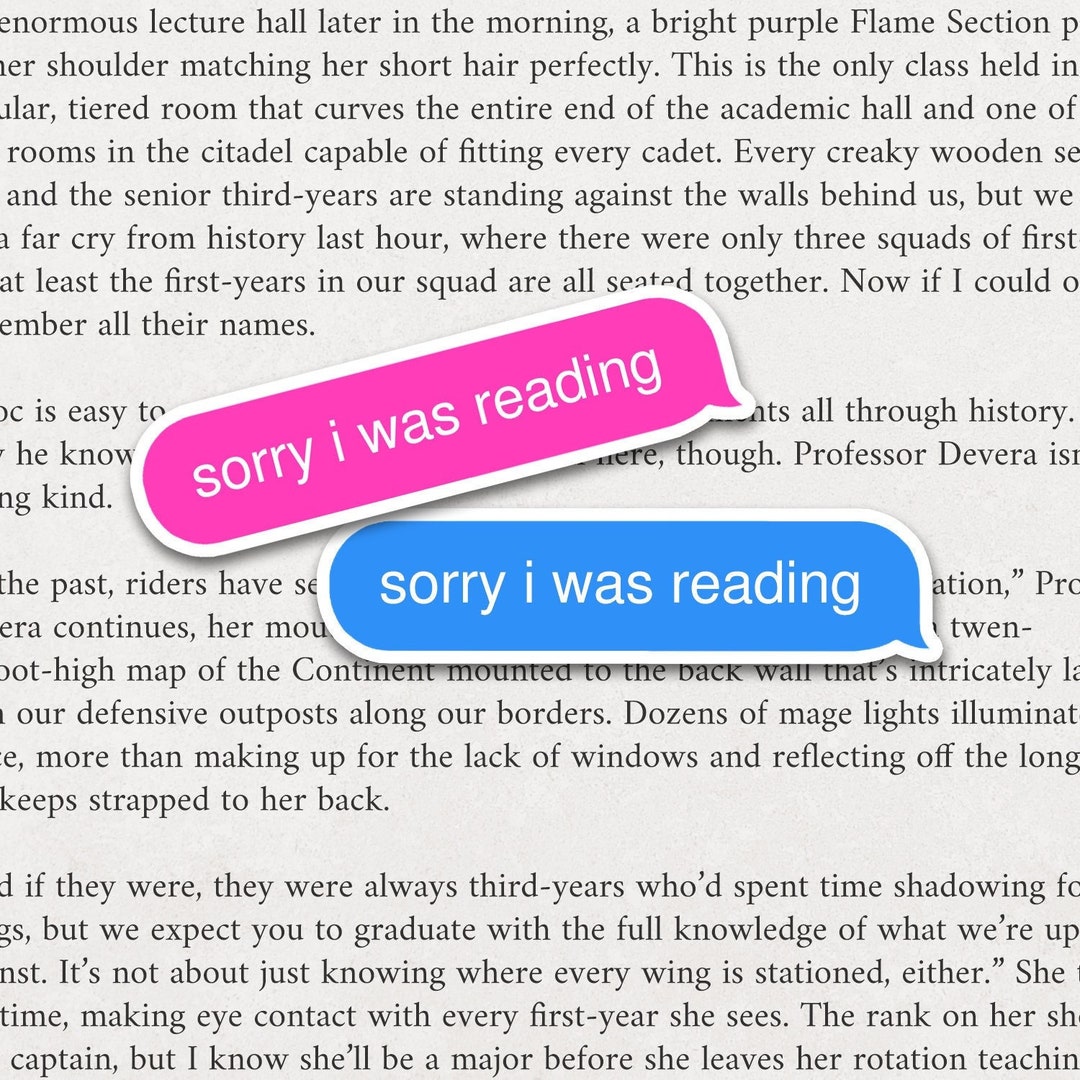 Sorry I Was Reading Sticker, Funny Bookish Sticker, Kindle Sticker ...