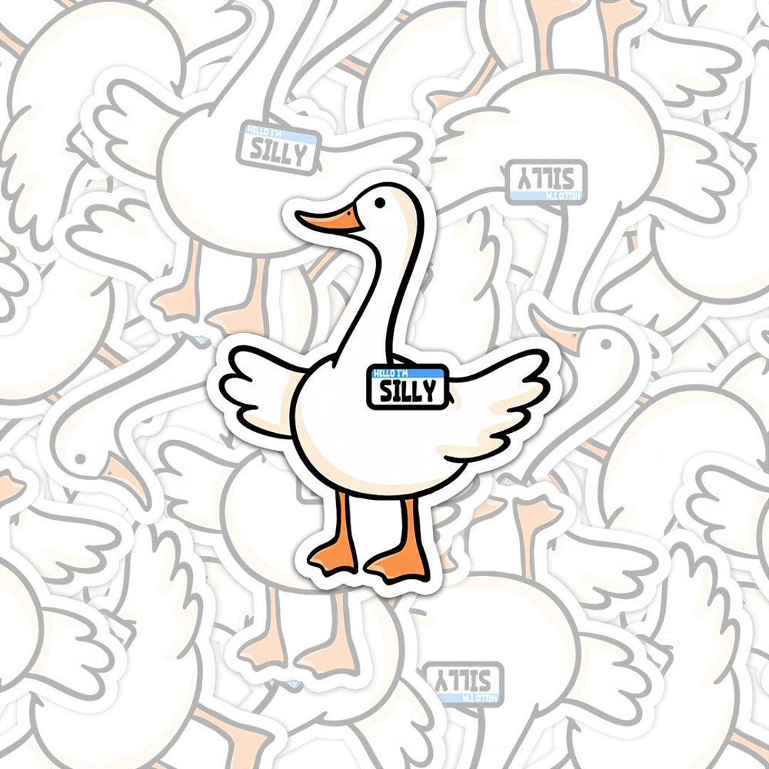 Silly Goose Sticker, Funny Meme Sticker, Silly Goose Club, Laptop Decal ...