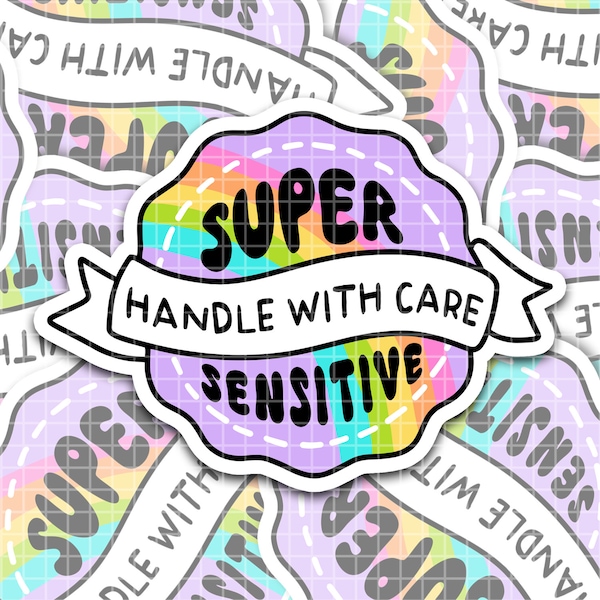 Handle With Care Sticker - Etsy