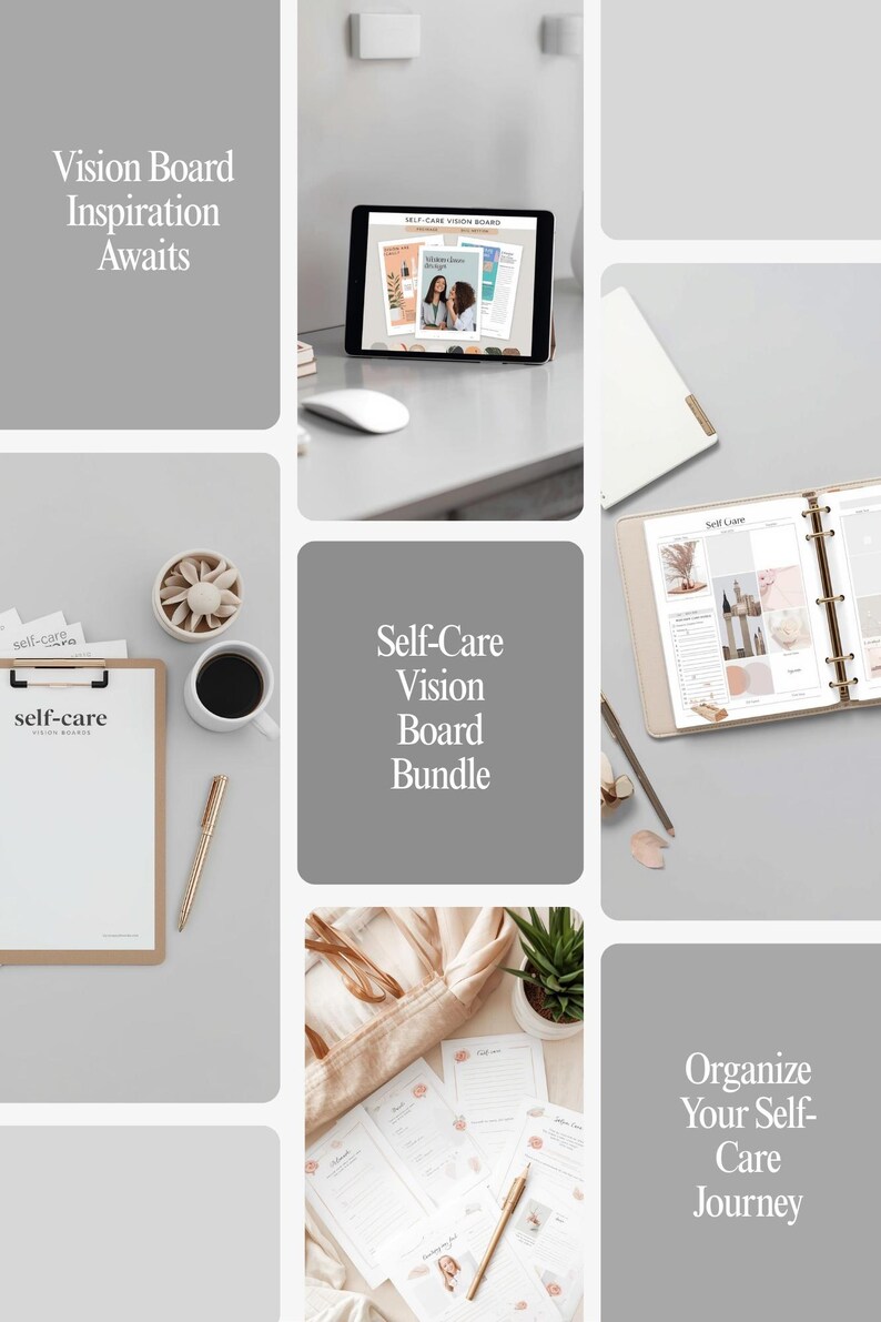 2026 Vision Board for Self-care - Printable Template - Digital Download ...