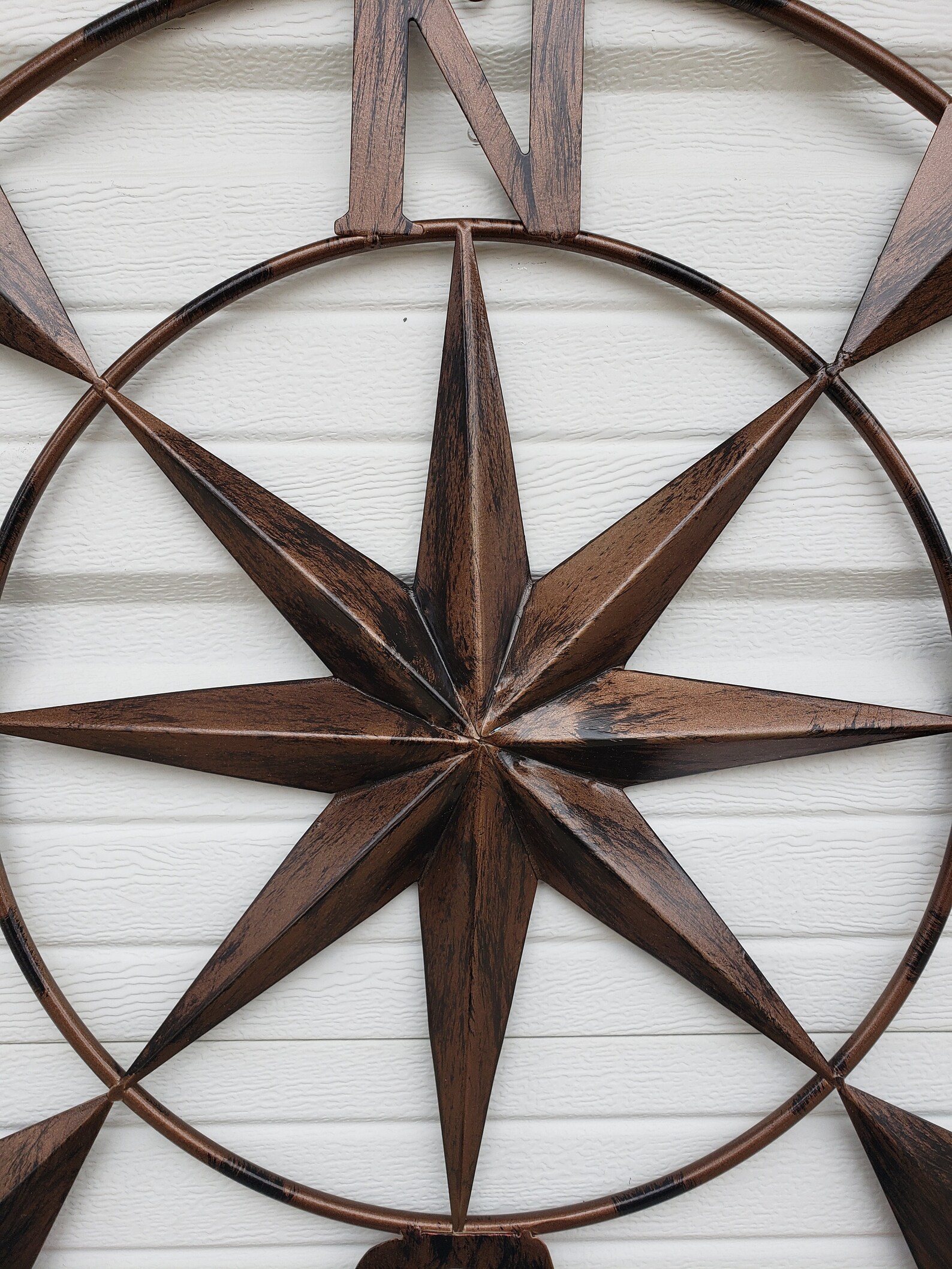 Metal Wall Compass/ Metal Compass Rose/ Wall Compass/ Nautical | Etsy