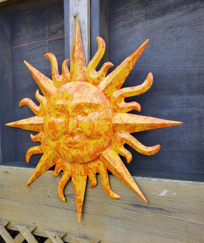 Garden Decor Metal Sun Wall Art Outdoor Wall Art Metal Sun | Etsy