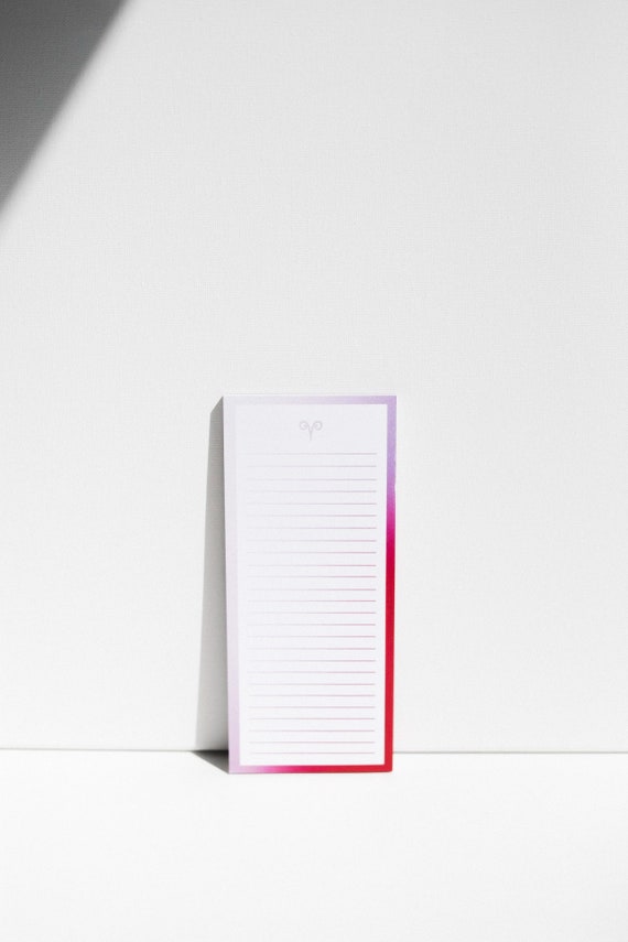Liste Bélier. Aries. Notepad. To-do List. Pink and Red - Etsy