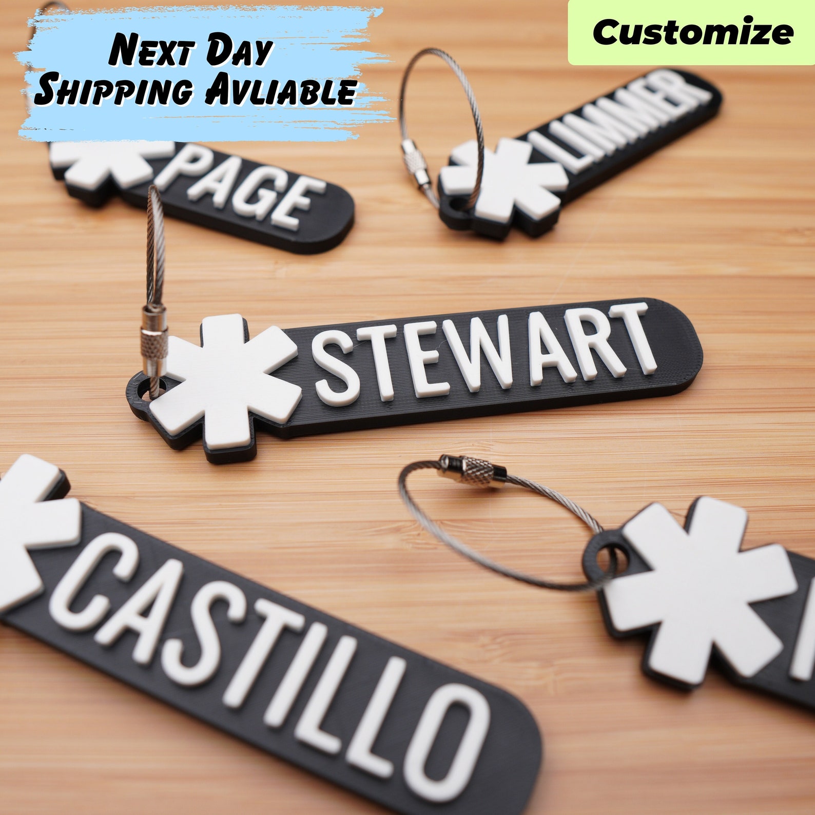 Personalized EMT Keychain Bag Tag | Emergency Medical Technician Custom ...