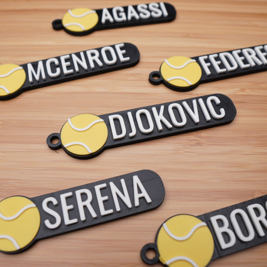 Personalized Tennis Keychain Bag Tag | Backpack Tags, 3D Printed ...