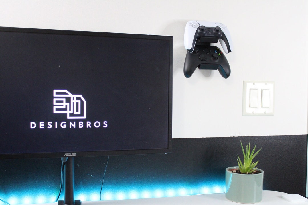 Universal Wall Mount Double Controller Holder, Xbox Series X/S, One ...