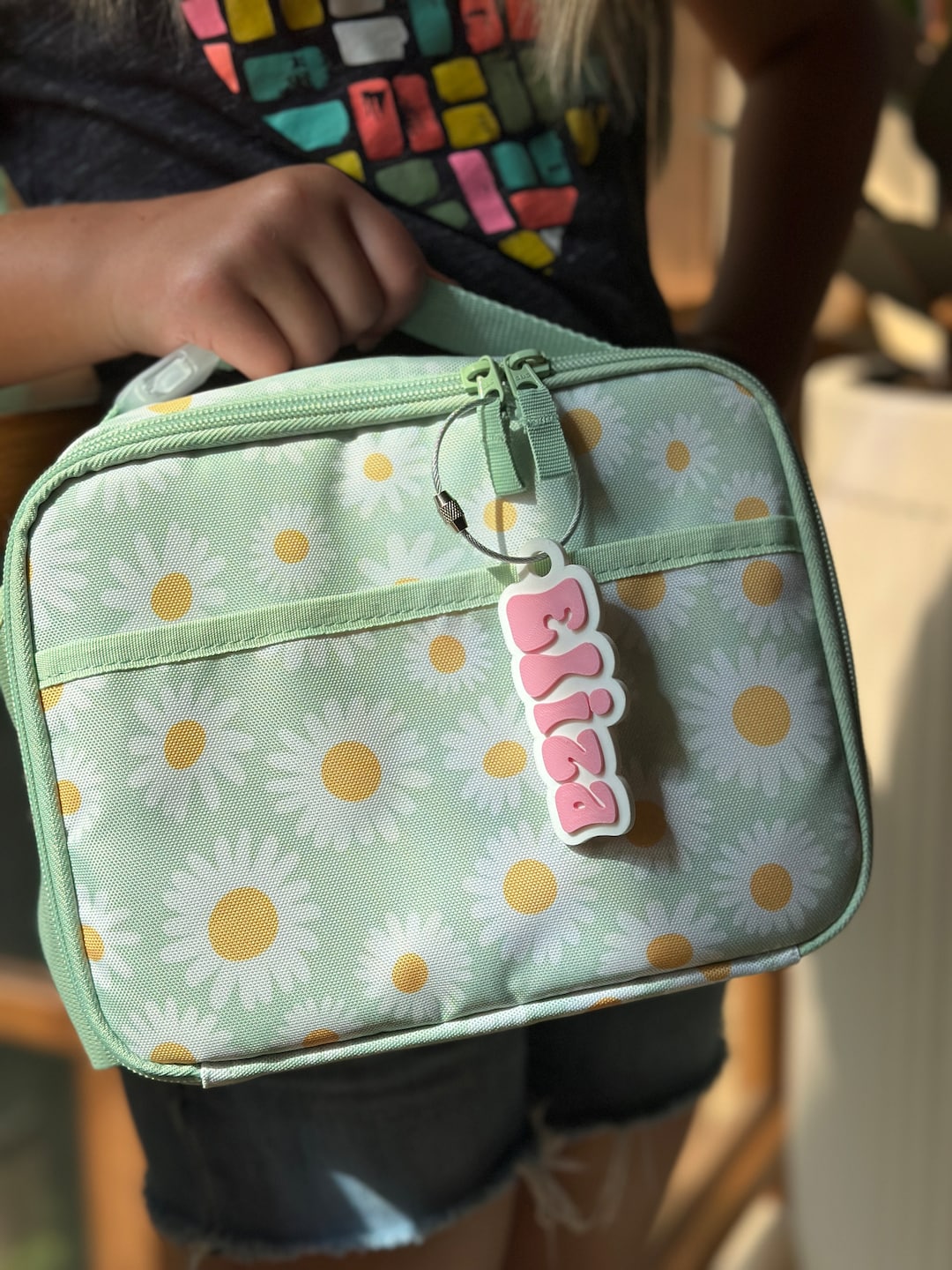 Personalized Retro Name Tag, Custom Keychain, Kids Name Tags, Diaper ...