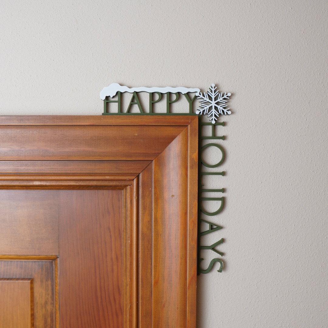 Happy Holidays Door Decorations Season Greetings Decor Snowflake ...