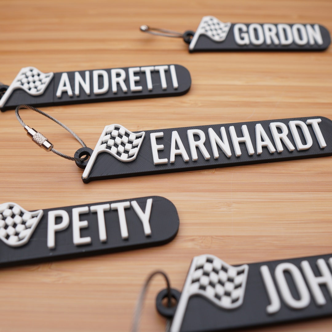Personalized Race Fan Keychain Bag Tag | Backpack Tags, Custom ...