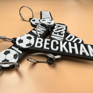 Personalized Soccer Keychain | Backpack Tags, 3D Printed Keychains, Kid ...