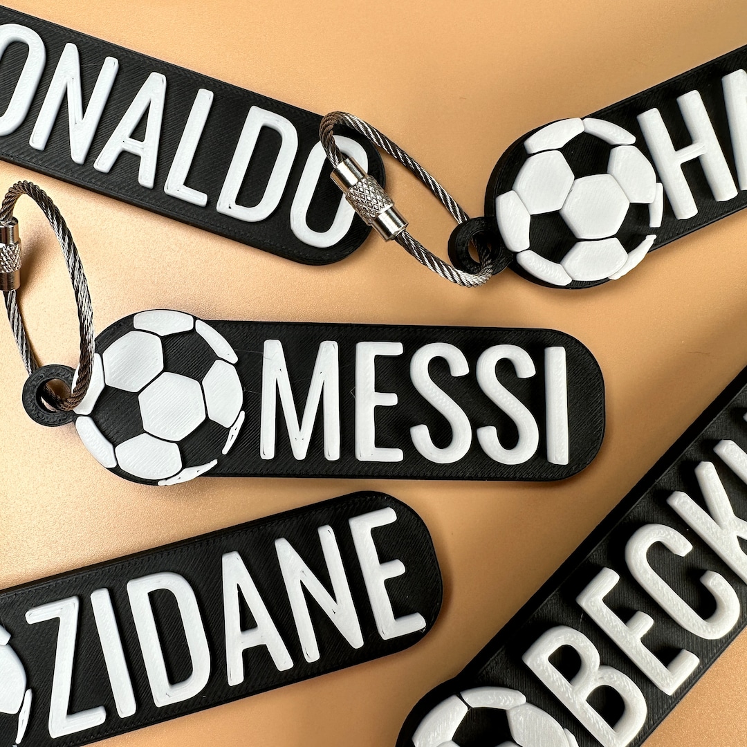 Personalized Soccer Keychain | Backpack Tags, 3D Printed Keychains, Kid ...