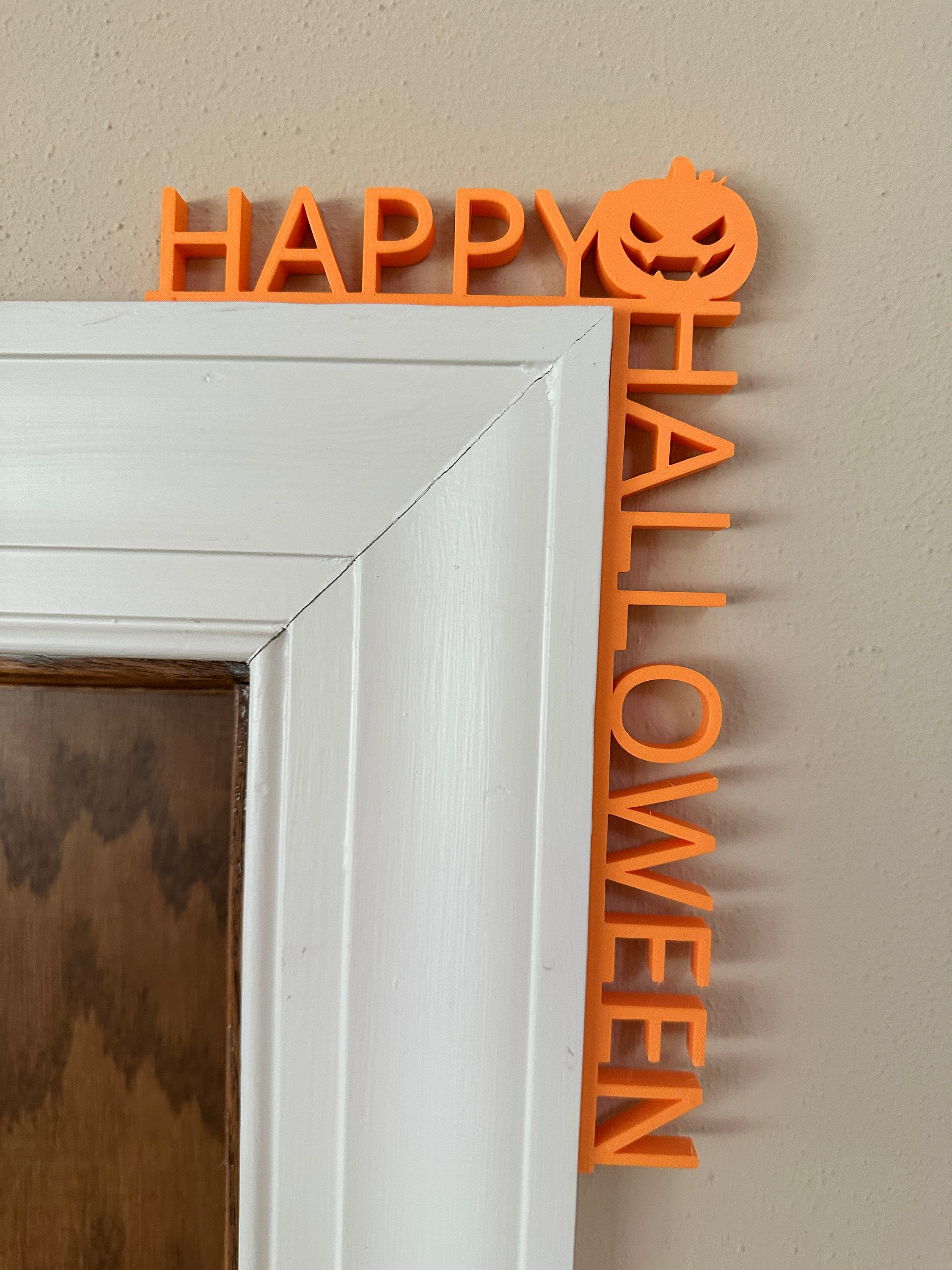 Happy Halloween Door Decorations | 3D Printed, Custom Colors, Easy ...
