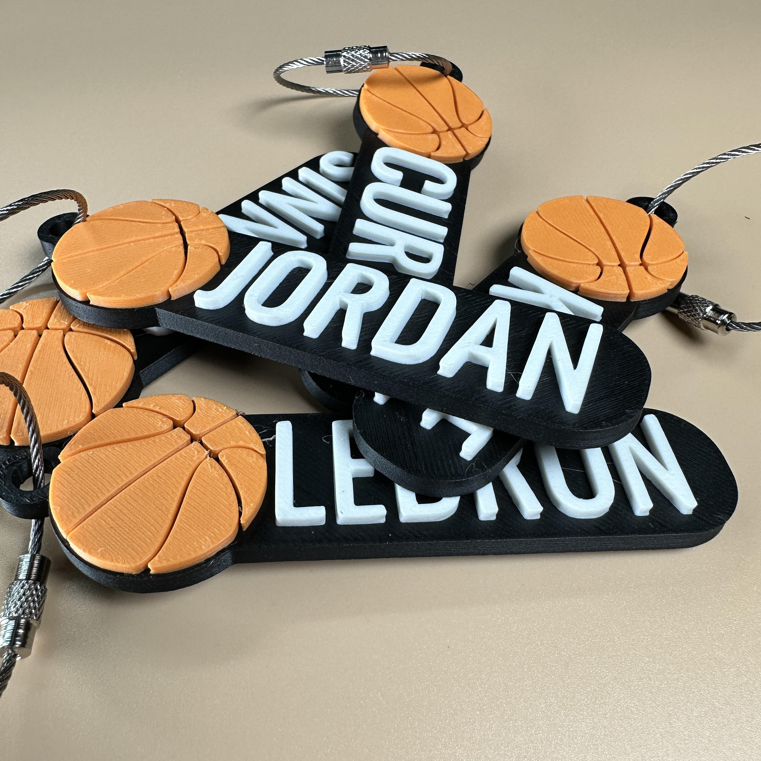 Personalized Basketball Keychain | Backpack Tags, 3D Printed Keychains ...