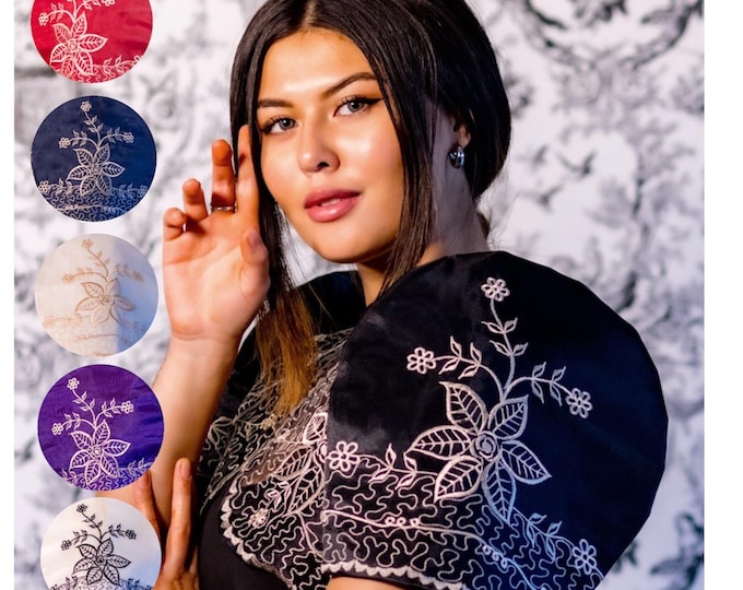 Filipiniana Painted Kimona Top - Brown Rust - Etsy