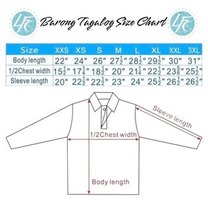 Authentic Barong Tagalog (designs May Vary, Please Check Sizes on ...