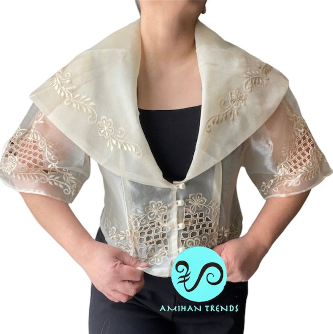 Filipiniana Maria Clara Top philippine Size Runs Small. Pls - Etsy