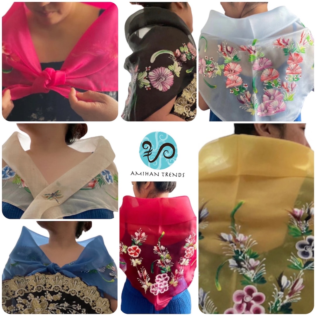 Filipiniana Alampay for Adults hand Painted Designs Vary - Etsy