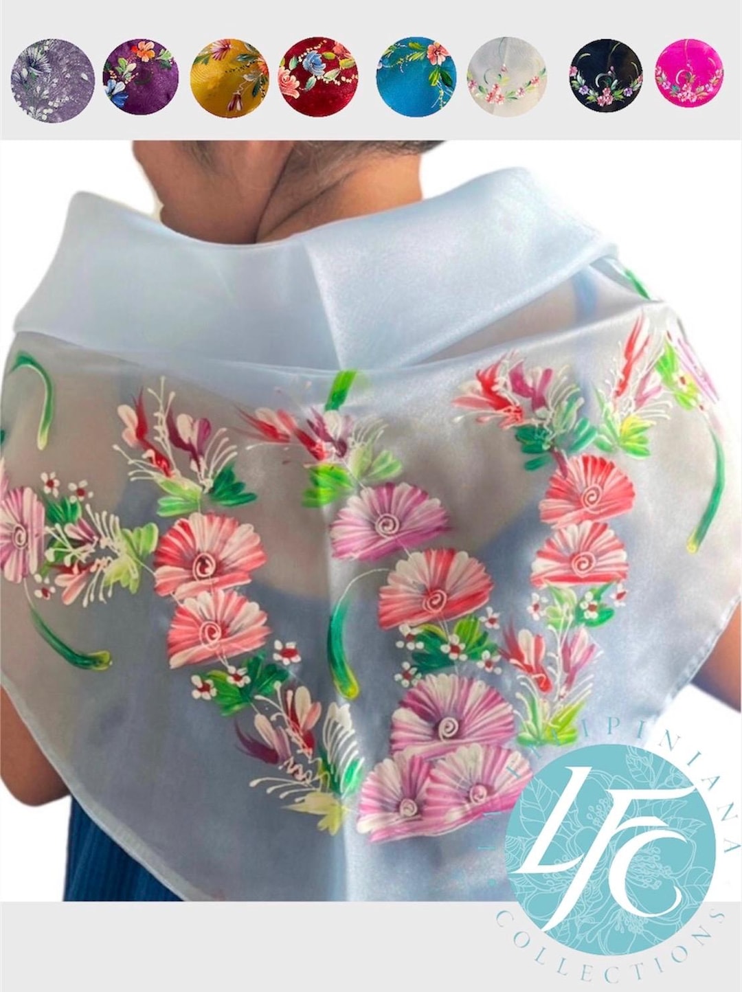 Filipiniana Alampay for Adults (hand Painted Designs Vary) - Etsy
