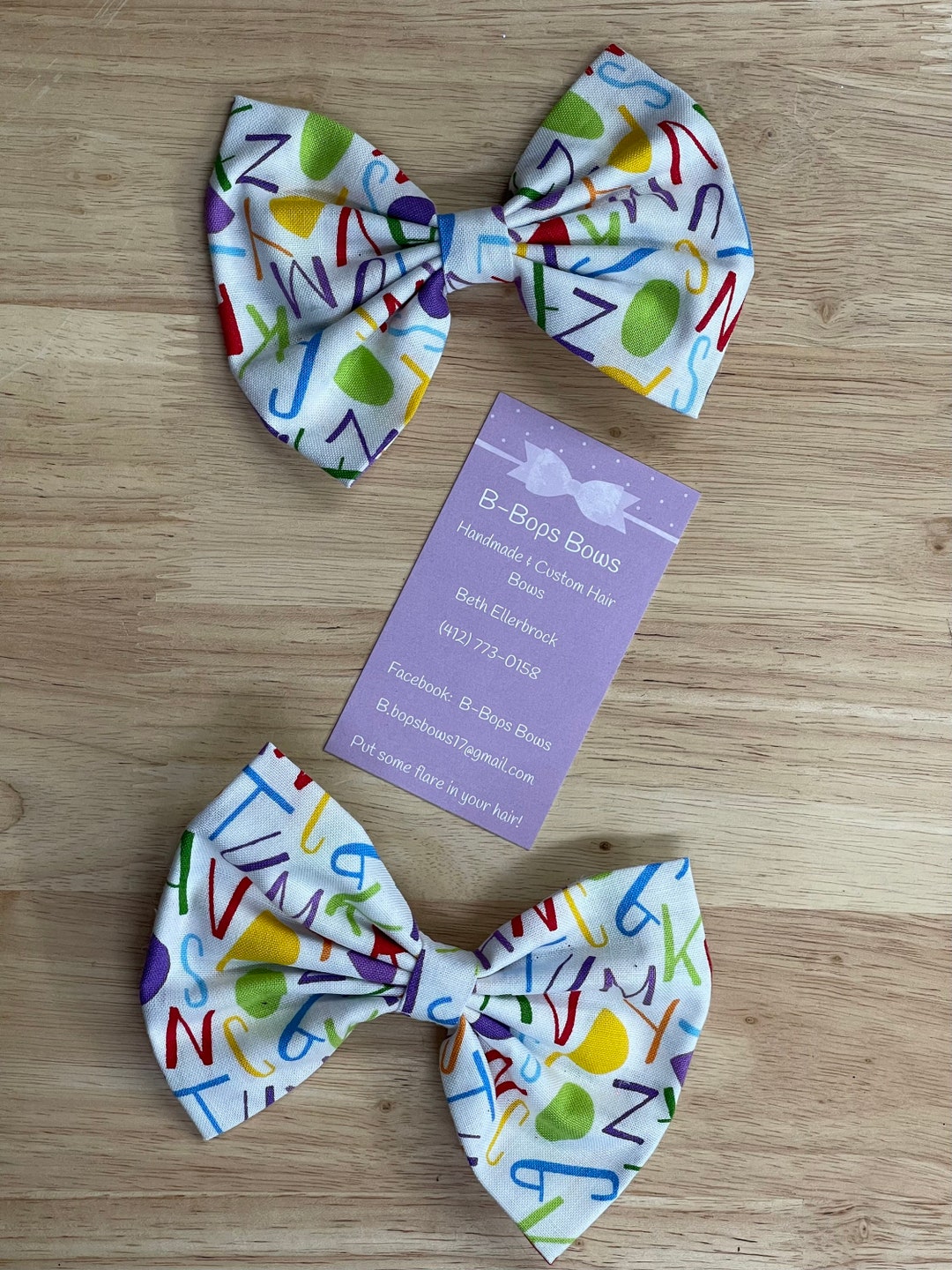 White Alphabet Bows - Etsy