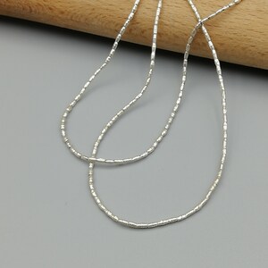 1 Strand of Sterling Silver Tiny Beads 97% Sterling Silver - Etsy