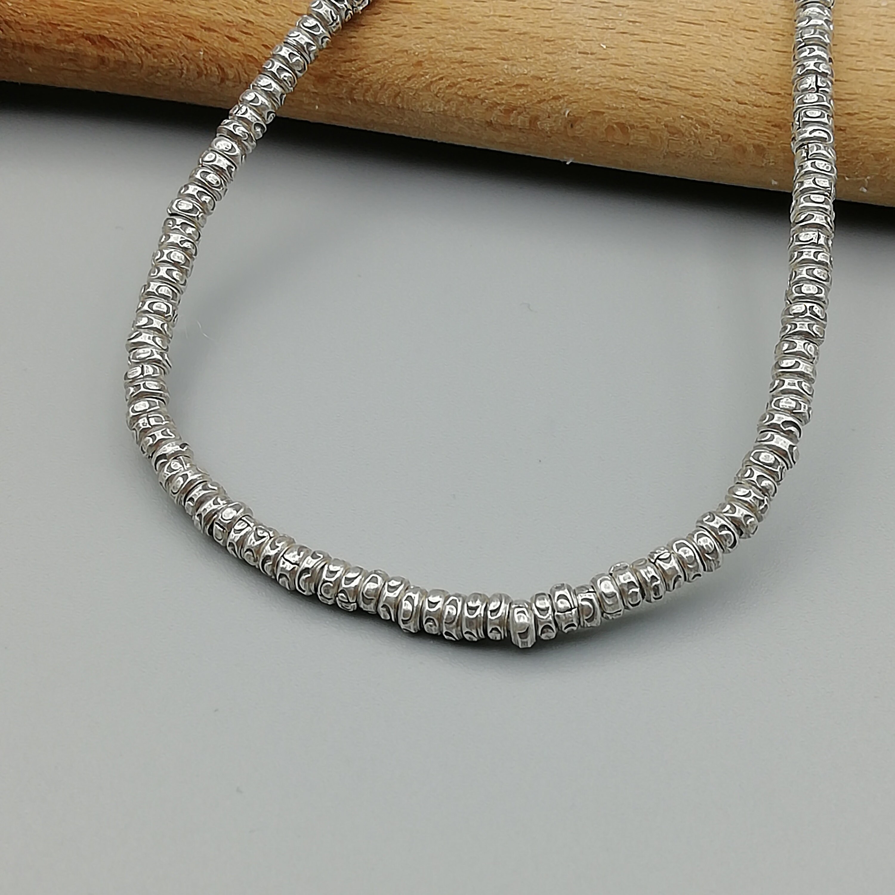 30 Sterling Silver Tiny Stamped Beads Silver Donut Beads - Etsy