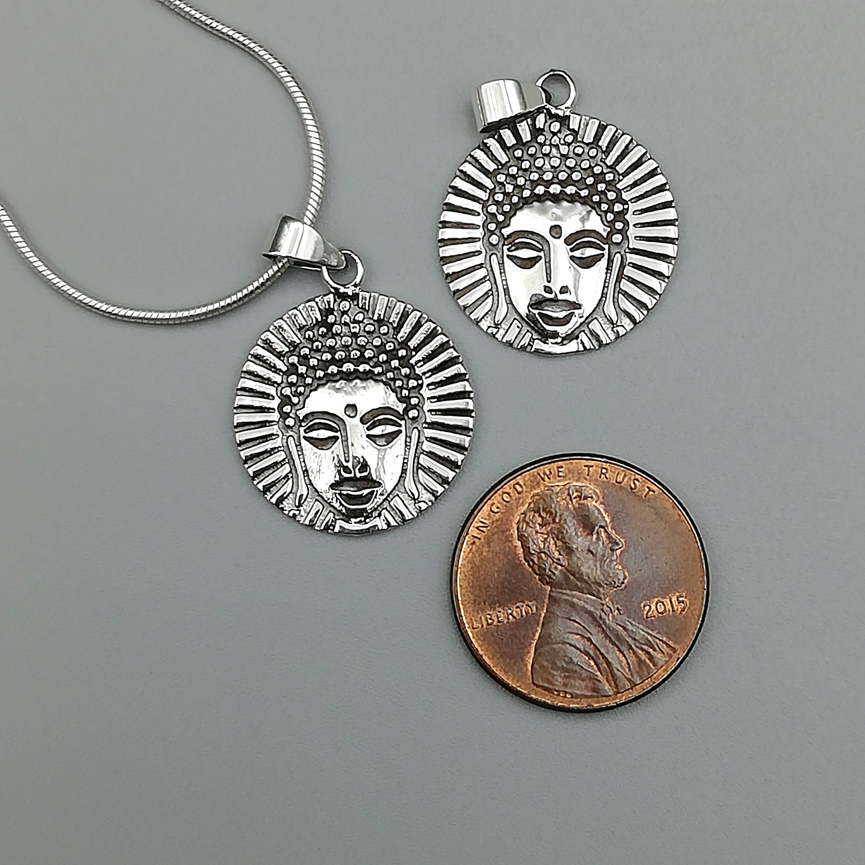 1 Sterling Silver Buddha Pendant 925 Sterling Silver - Etsy UK