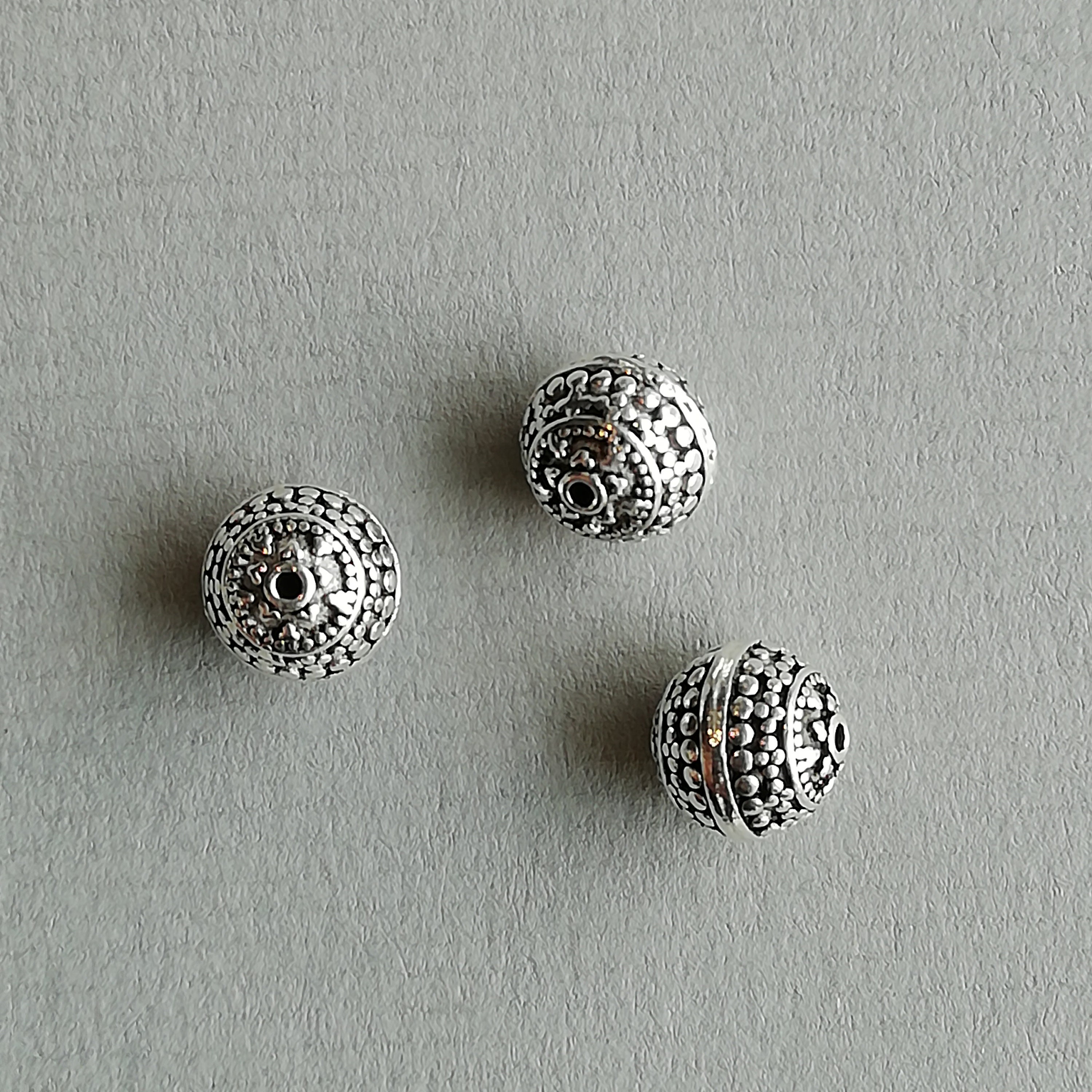 3 Sterling Silver 8mm Bali Style Beads 925 Sterling Silver | Etsy