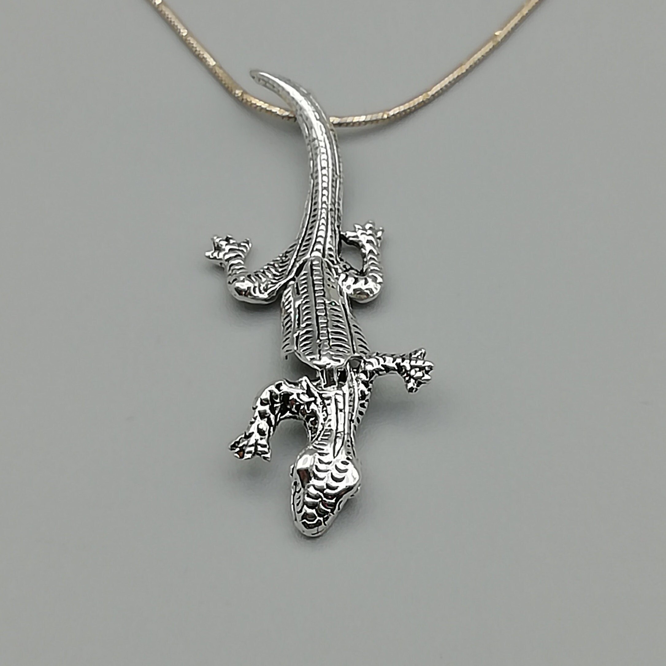 1 Sterling Silver Lizard Pendant 925 Sterling Silver - Etsy UK