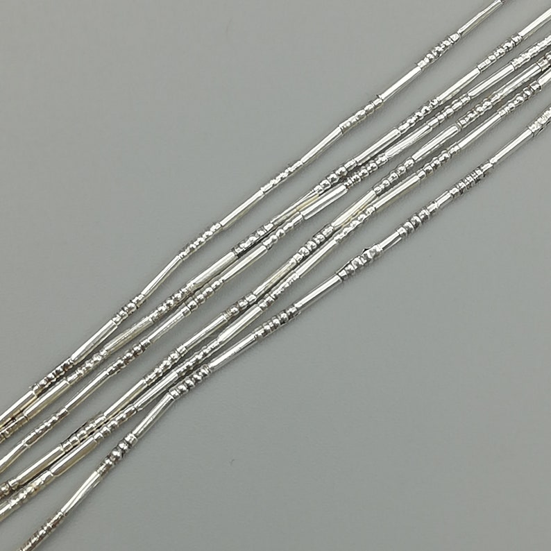 1 Strand of Sterling Silver Tiny Beads 97% Sterling Silver - Etsy