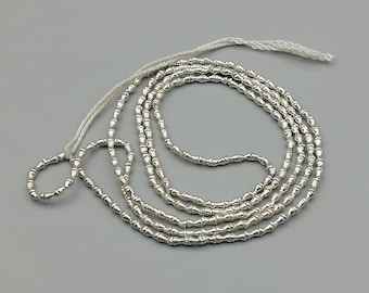1 Strand of Sterling Silver Tiny Beads 97% Sterling Silver | Etsy