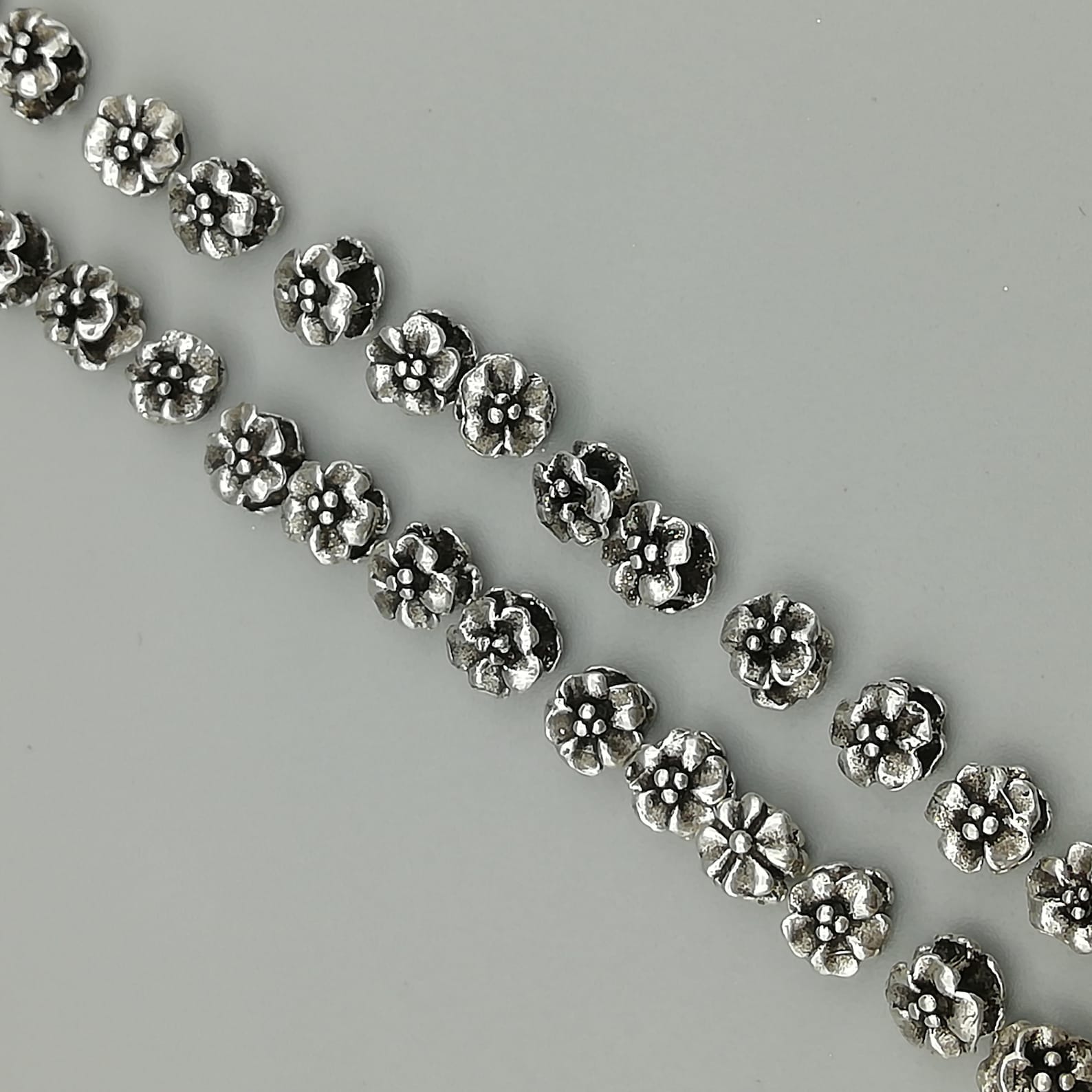 5 Sterling Silver Flower Beads 925 Sterling Silver Beads - Etsy