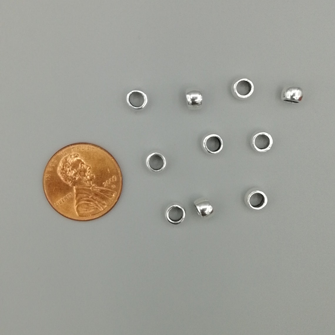 5 Sterling Silver 5mm Spacer Beads 925 Sterling Silver Beads - Etsy