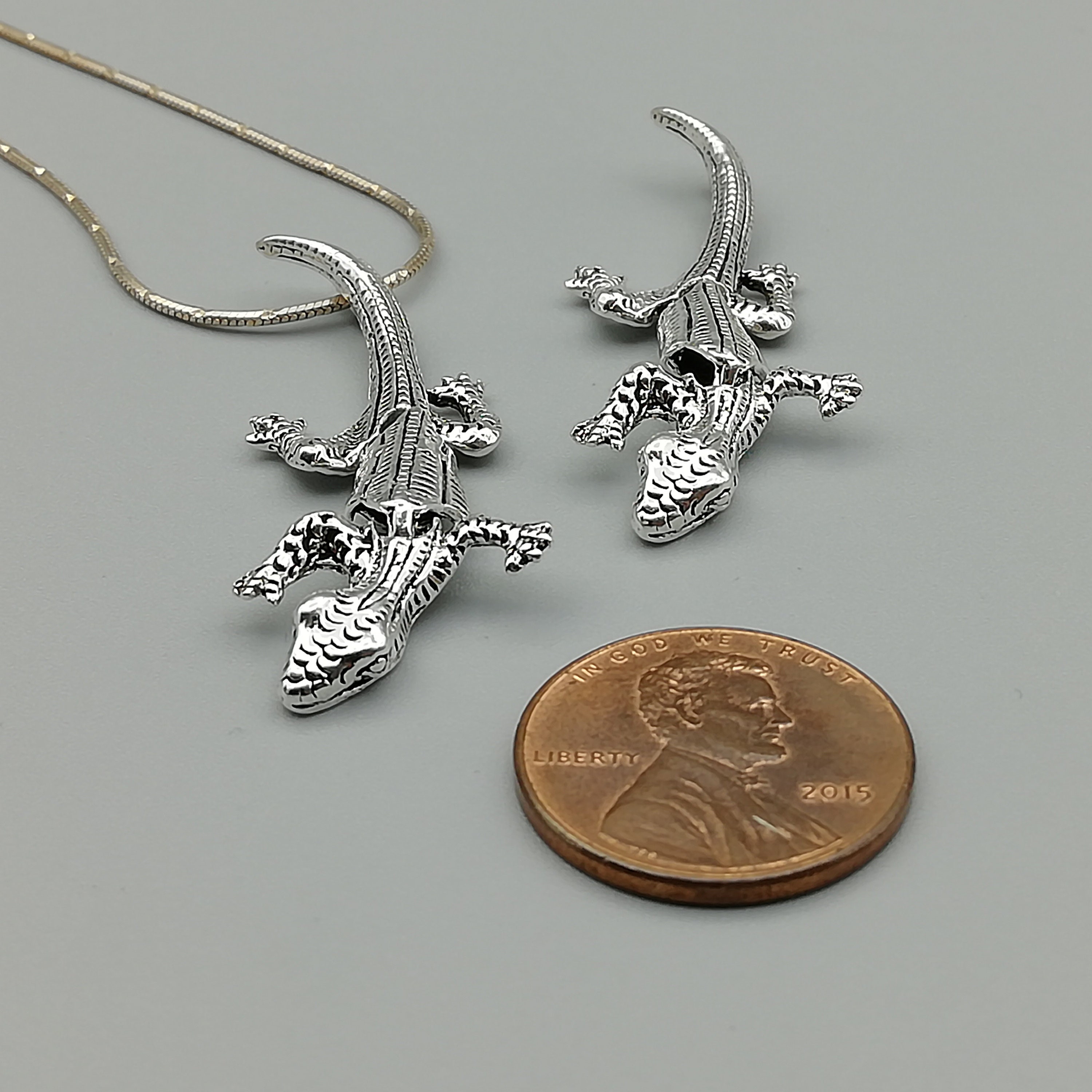 1 Sterling Silver Lizard Pendant 925 Sterling Silver - Etsy UK