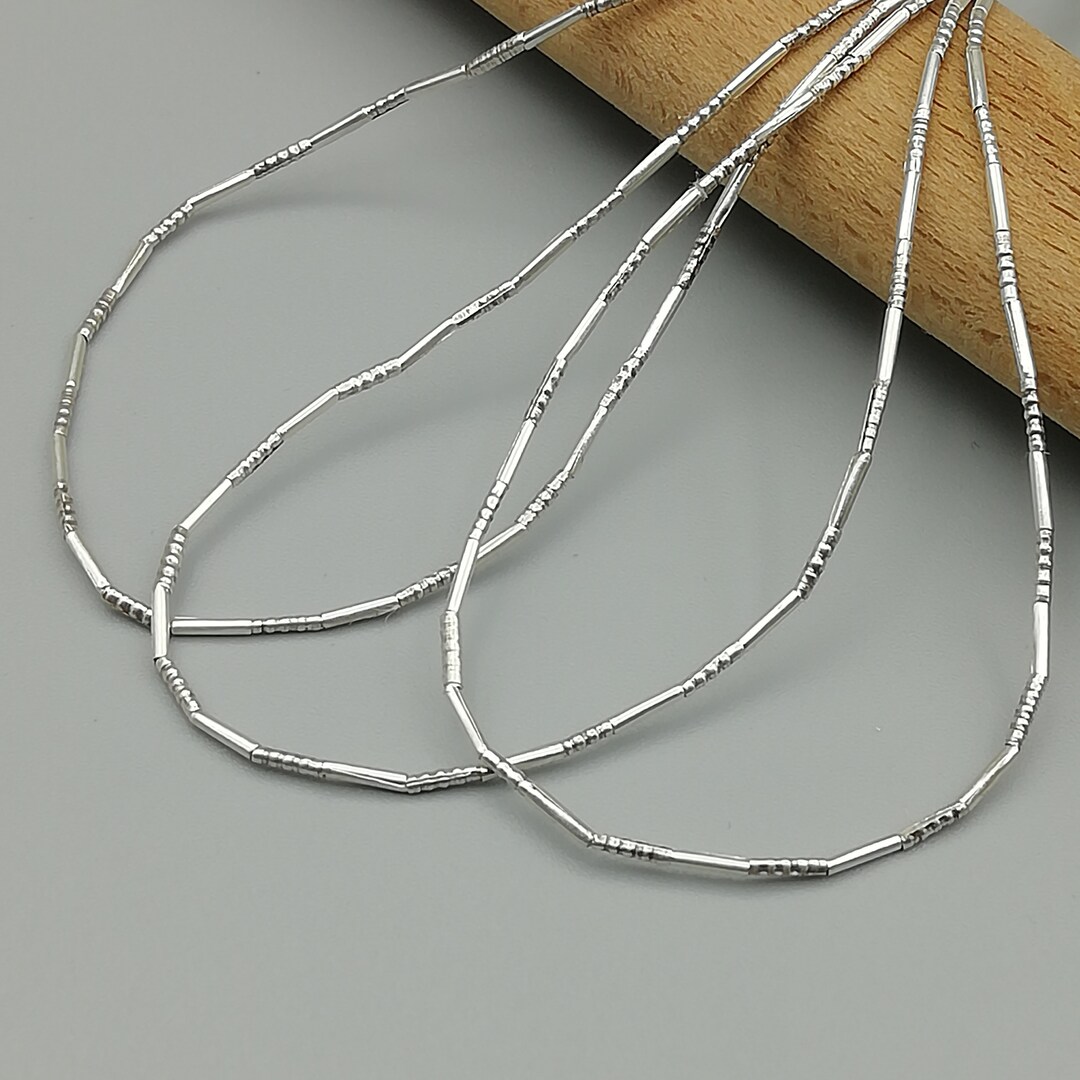 1 Strand of Sterling Silver Tiny Beads 97% Sterling Silver Karen Hill ...