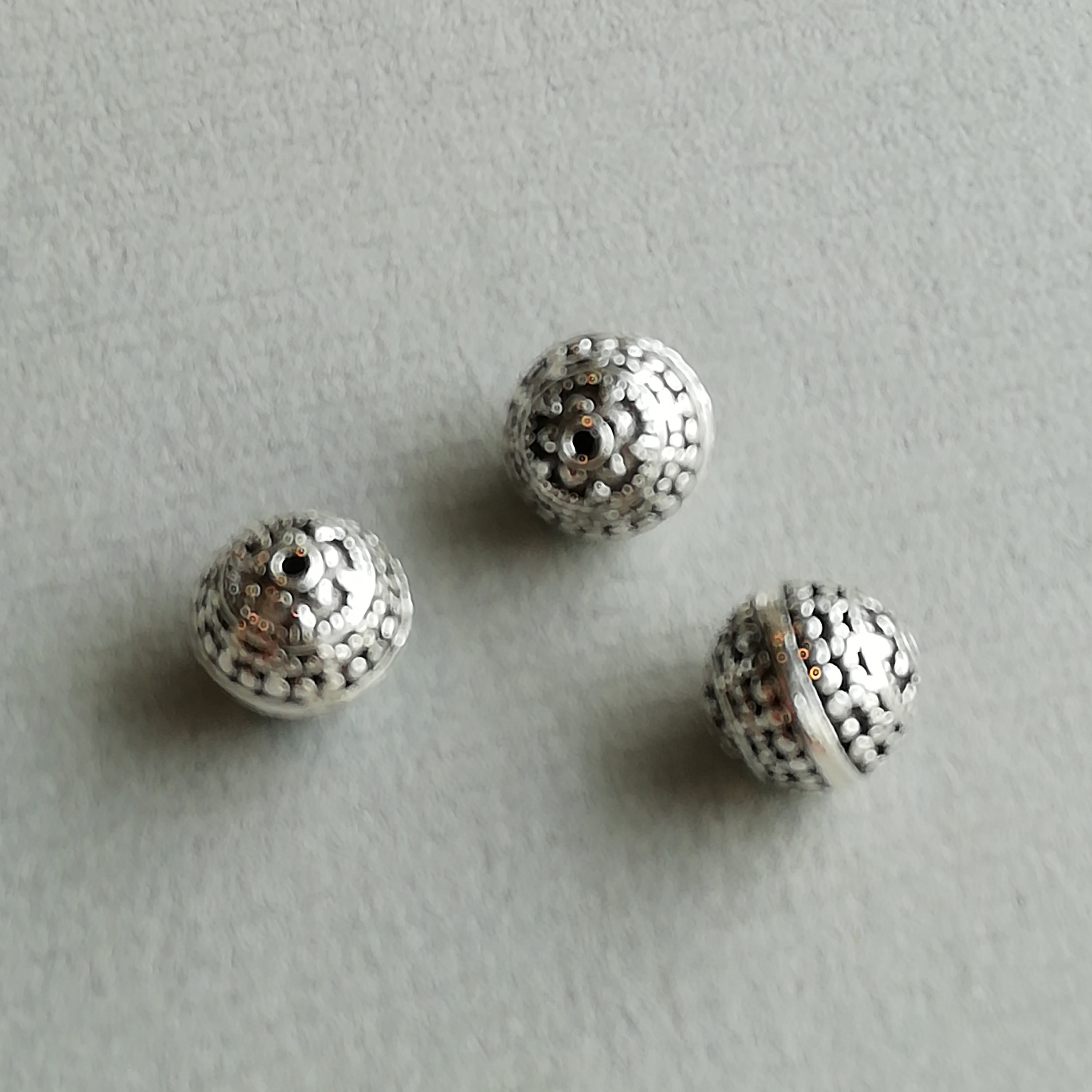 3 Sterling Silver 8mm Bali Style Beads 925 Sterling Silver | Etsy