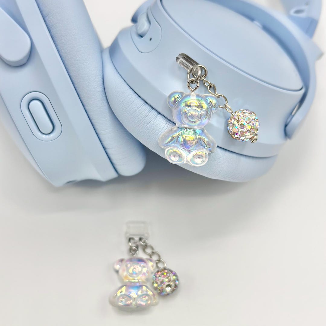 Usb-c/type C Dust Plug Charm, Adorable Colorless AB Bear With AB ...