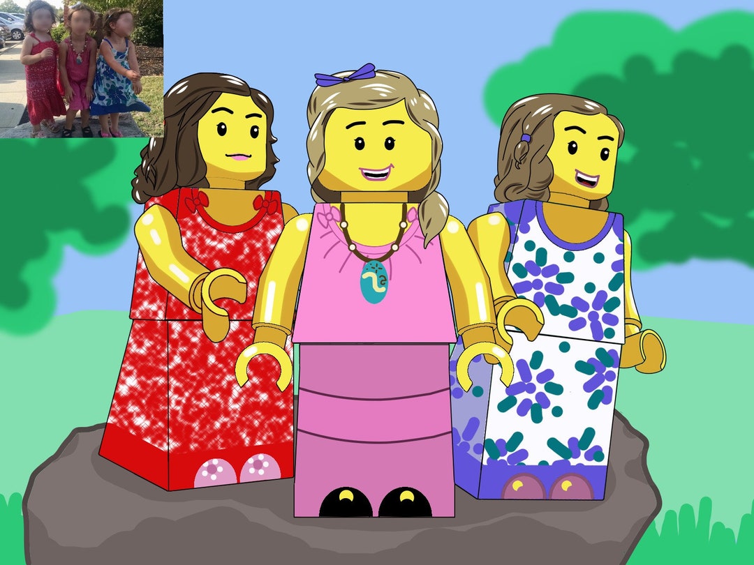 Custom Brick Person Portrait - Etsy